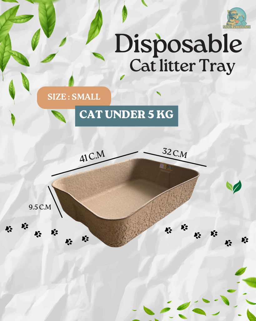 Disposable Cat Litter Tray (Eco-Friendly & Biodegradable) | ASOK PETHOUSE